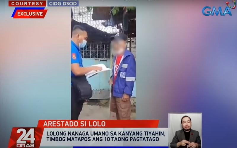Lolo nabbed 10 years after allegedly hacking aunt | GMA News Online