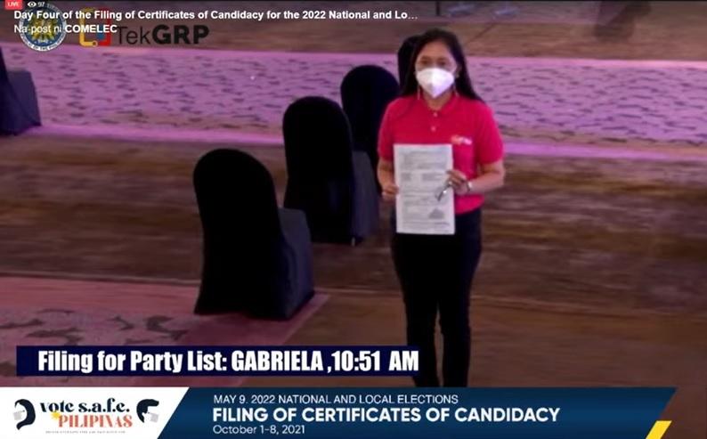 Gabriela party-list files CONA for Eleksyon 2022 | GMA News Online