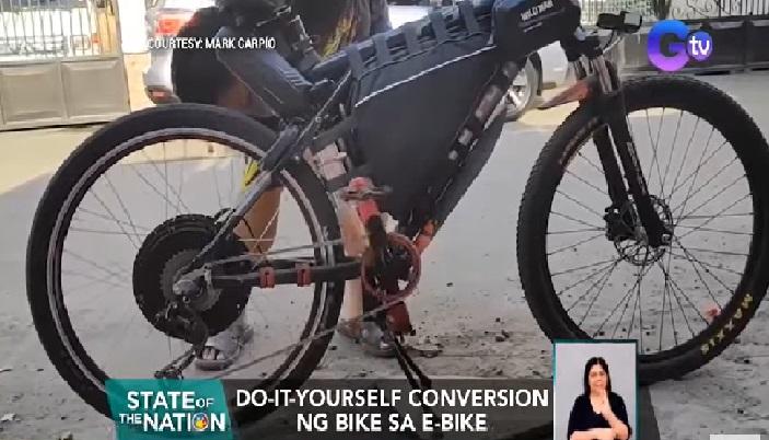 Ordinaryong bisikleta, DIY na nagawang e-bike | Balitambayan
