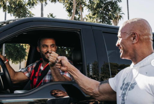 Dwayne ‘The Rock’ Johnson gives away his personal pick-up truck on ...