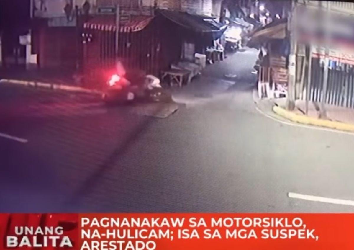 Pagnanakaw sa motorsiklo nahuli-cam; isa sa mga suspek, arestado ...