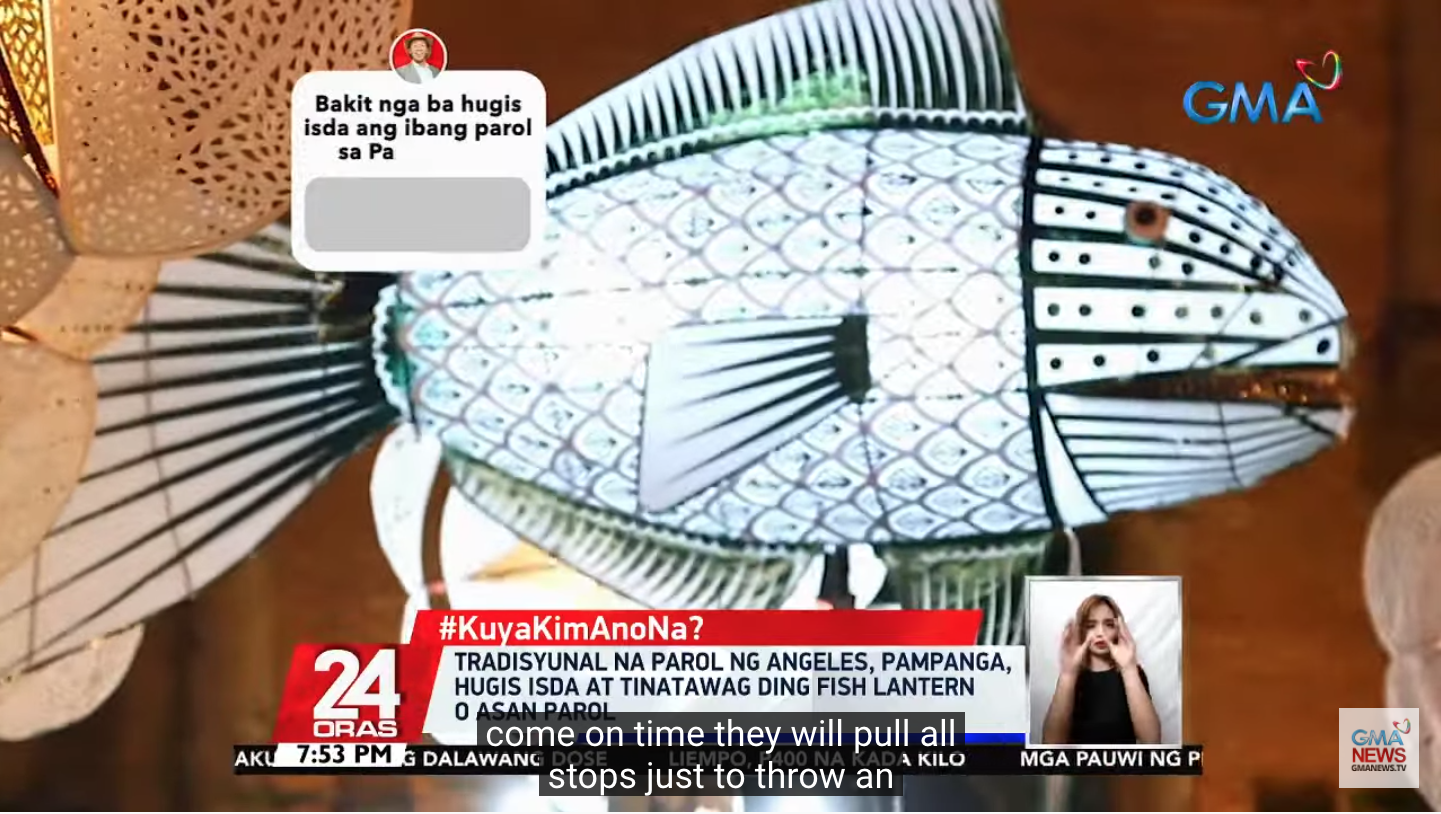 Why are some parol in Pampanga shaped like fishes? Kuya Kim answers ...