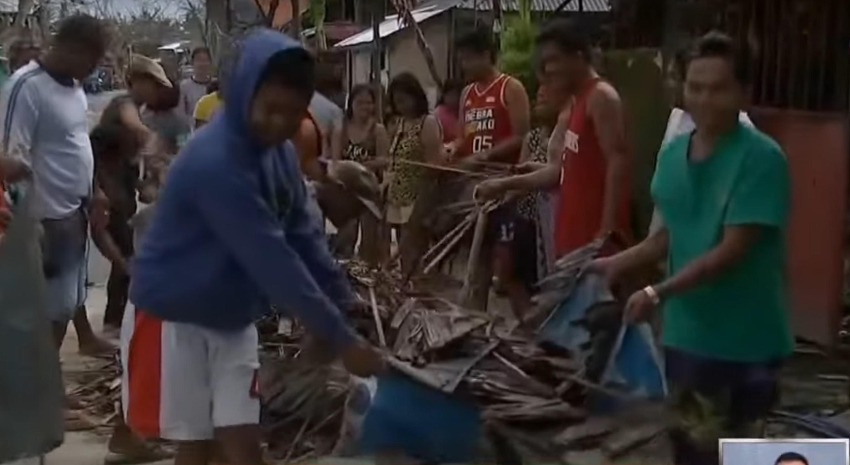 Community clean-up starts as cash for work begins in Siargao | GMA News ...