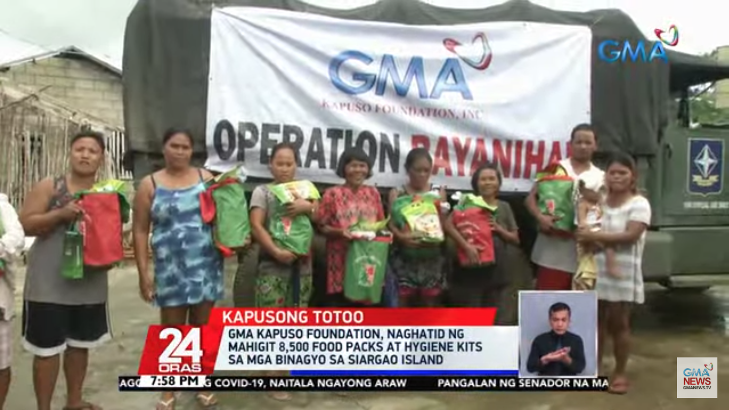 Typhoon Odette victims who lost homes, refuge in Siargao receive help from GMA Kapuso Foundation ...