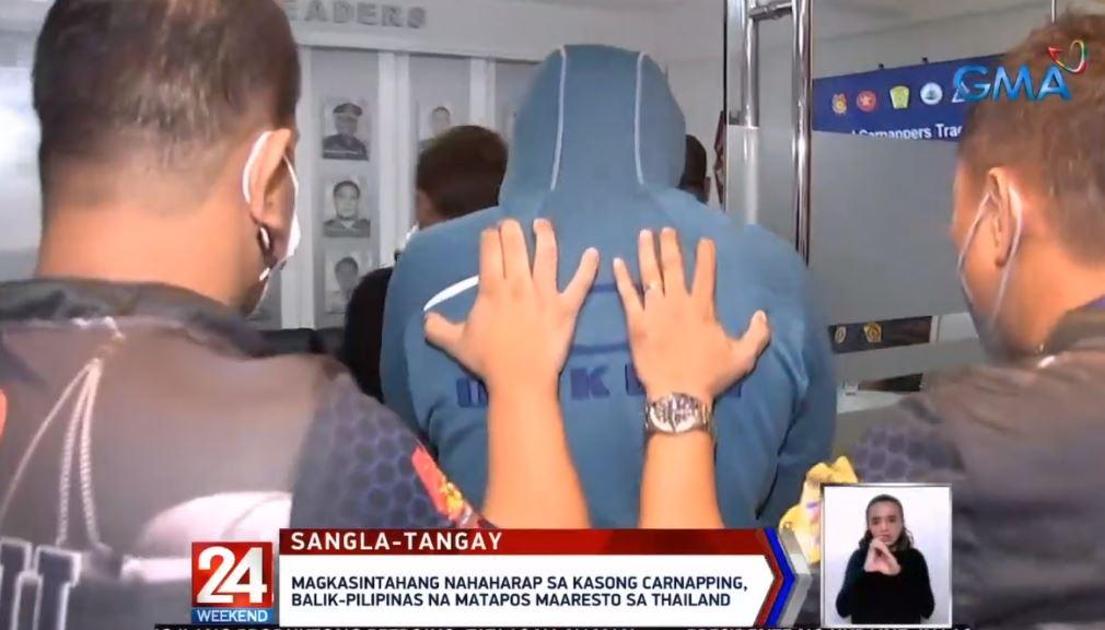 Couple in carnapping case back in Philippines after Thailand arrest ...