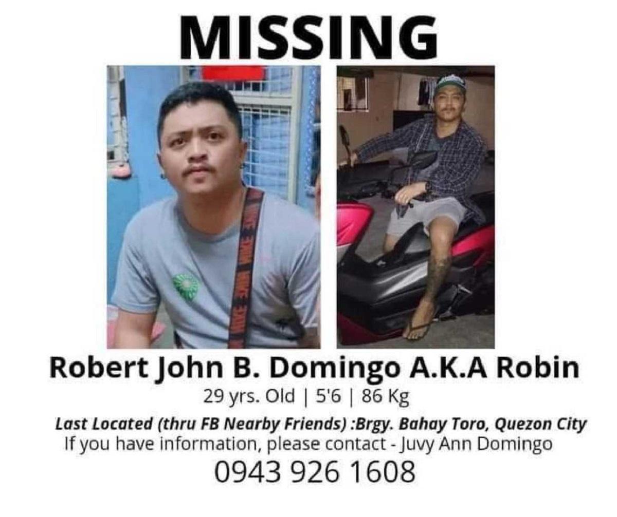 MISSING PERSON: Robert John ‘Robin’ Domingo | GMA News Online