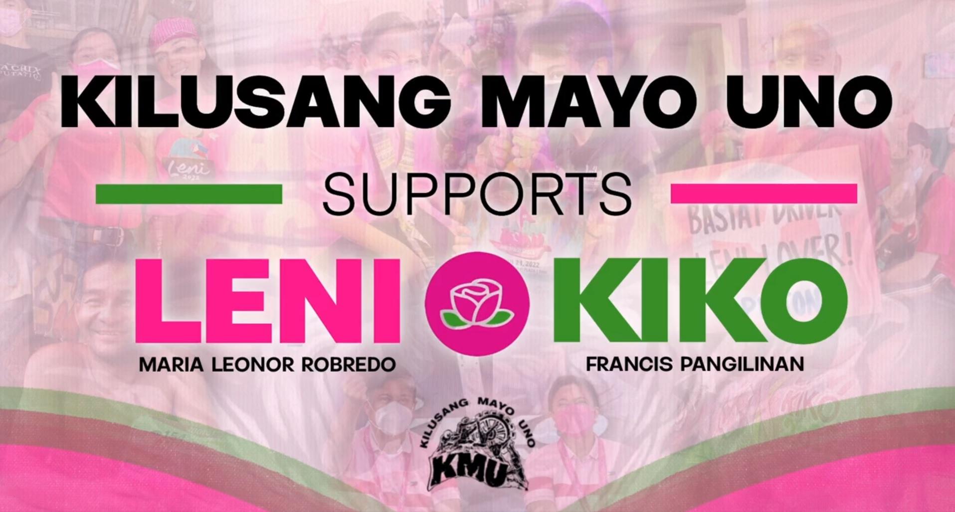 Kilusang Mayo Uno backs Leni-Kiko tandem | GMA News Online