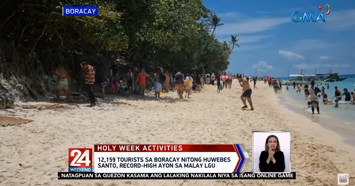Record-high 12K tourists visit Boracay on Maundy Thursday | GMA News Online