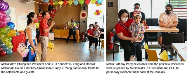 McDo Birthday Party celebrants receive surprise treats from McDonald’s ...