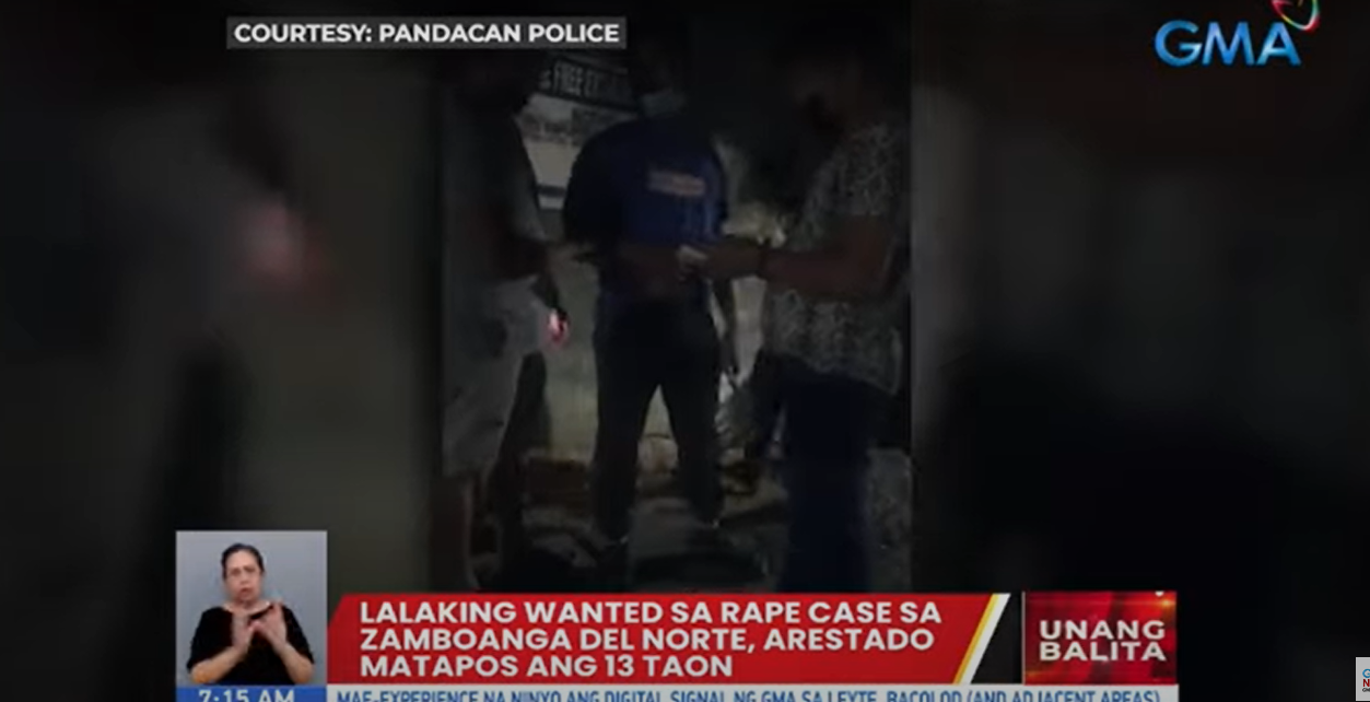Lalaking wanted sa panggagahasa sa Zamboanga del Norte, huli matapos ang 13 taon | Balitambayan