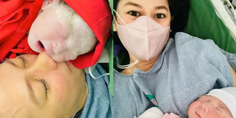 Izzy Trazona of SexBomb gives birth to baby girl Shekinah | GMA News Online