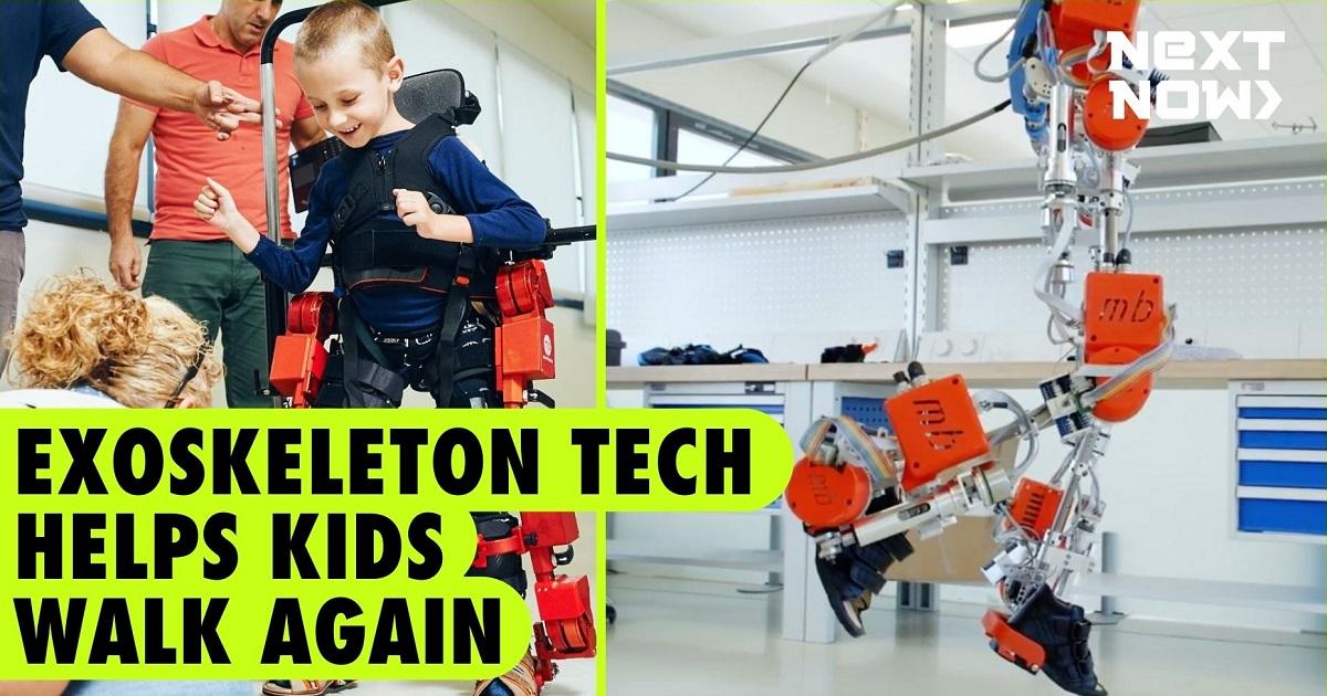 Bionic exoskeleton helps children with disabilities walk again | GMA ...