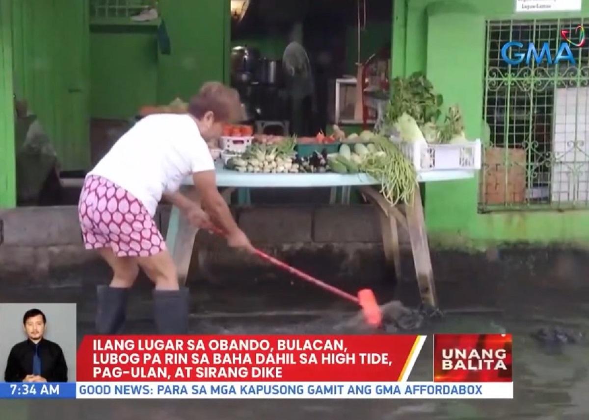 Ilang lugar sa Obando, Bulacan, lubog sa baha dahil sa high tide, pag ...
