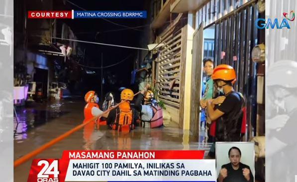 Over 100 families flee flooding in Davao City | GMA News Online
