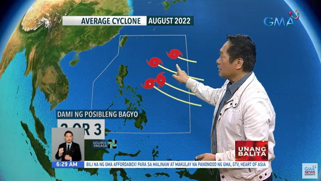 Two or three cyclones may enter PAR this August 2022, Mang Tani says ...
