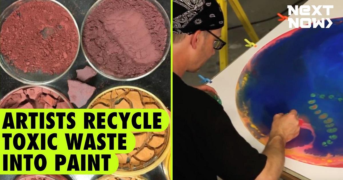 Artists recycle toxic waste into paint | GMA News Online