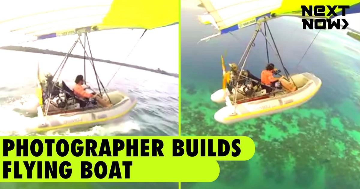 Photographer builds DIY flying boat to get perfect shot | GMA News Online