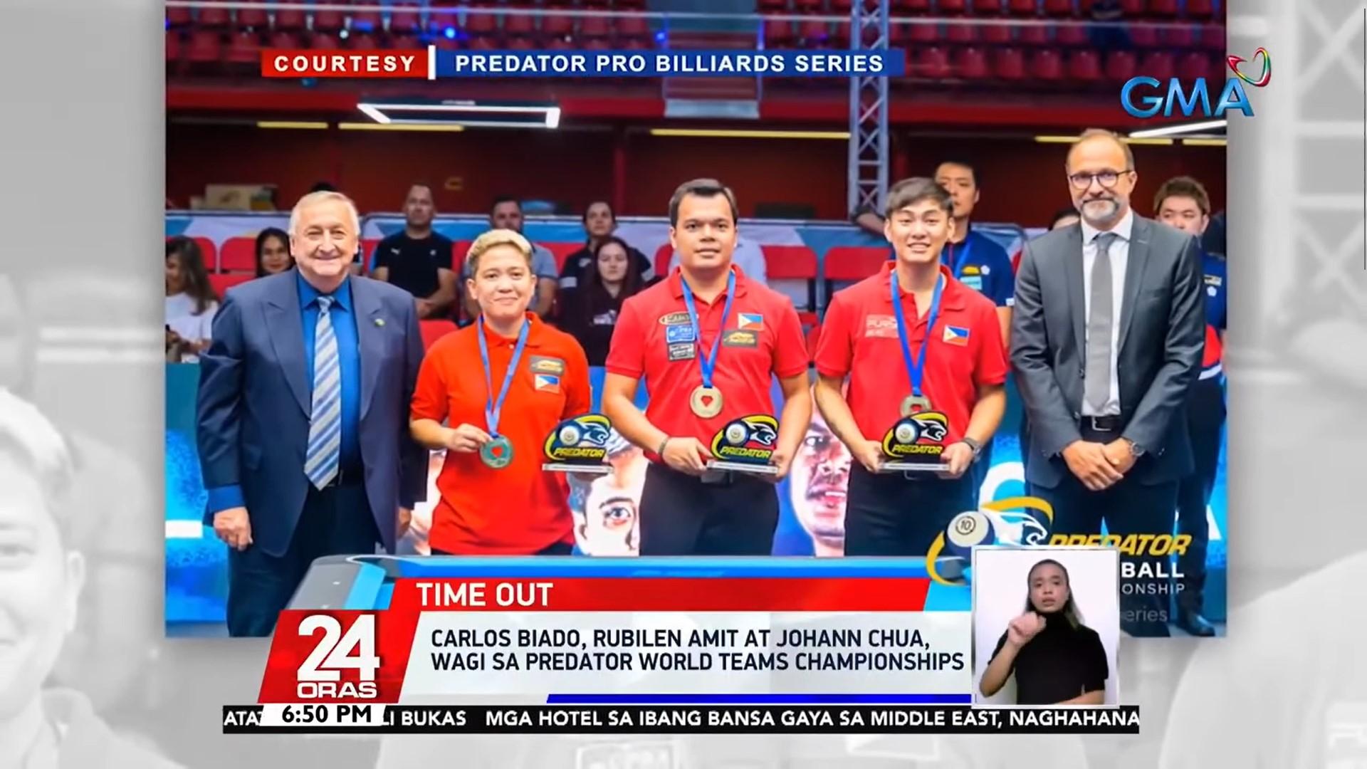 Amit, Biado, Chua win Predator World teams title | GMA News Online