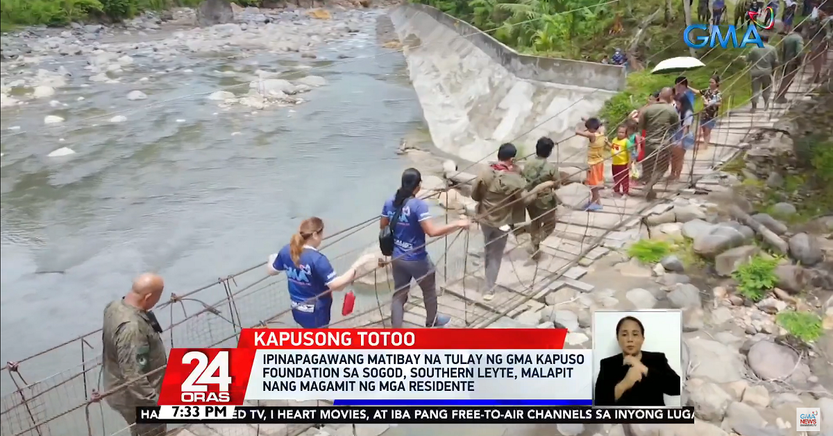 Kapuso Tulay to replace old hanging bridge in Sogod, Southern Leyte ...