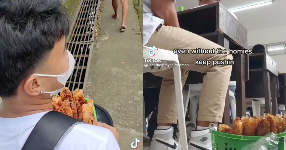 16-year-old boy sells turon in school, works in construction to help ...