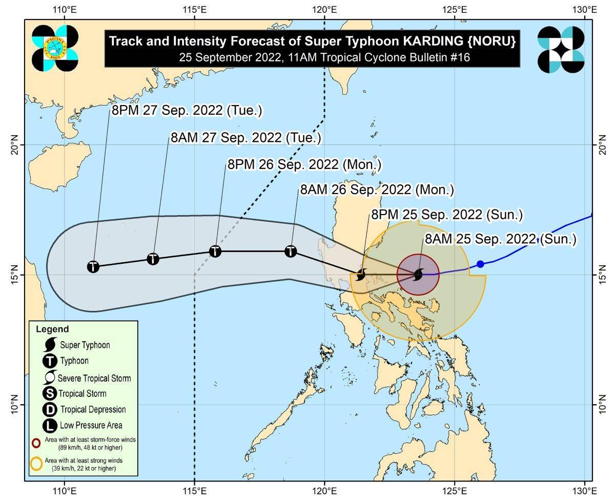 Signal No. 5 up over two areas as Super Typhoon Karding intensifies | GMA News Online