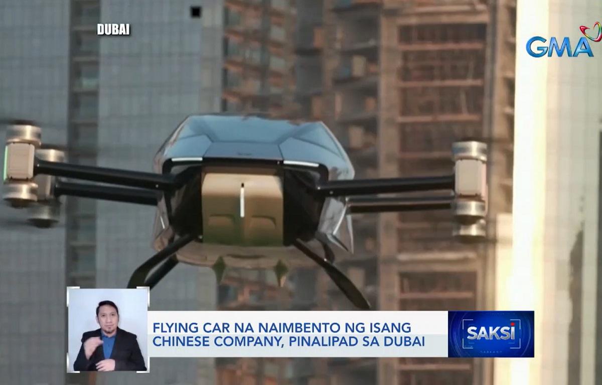 Flying car na naimbento ng Chinese firm, pinalipad sa Dubai | Balitambayan