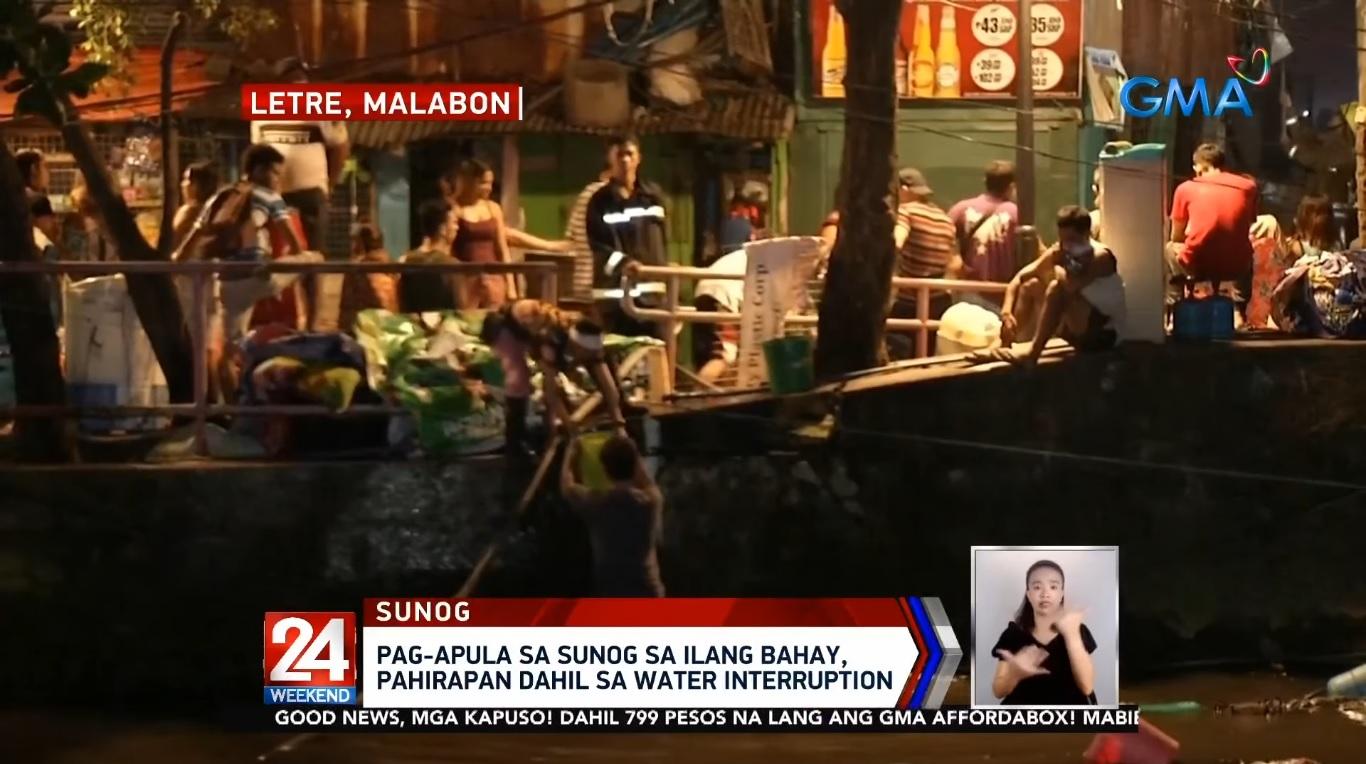 Sunog sa Malabon, pahirapang maapula dahil umano sa water interruption | Balitambayan