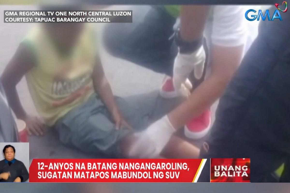 12-anyos na batang nangangaroling sa kalsada, nasugatan nang masalpok ng SUV | Balitambayan