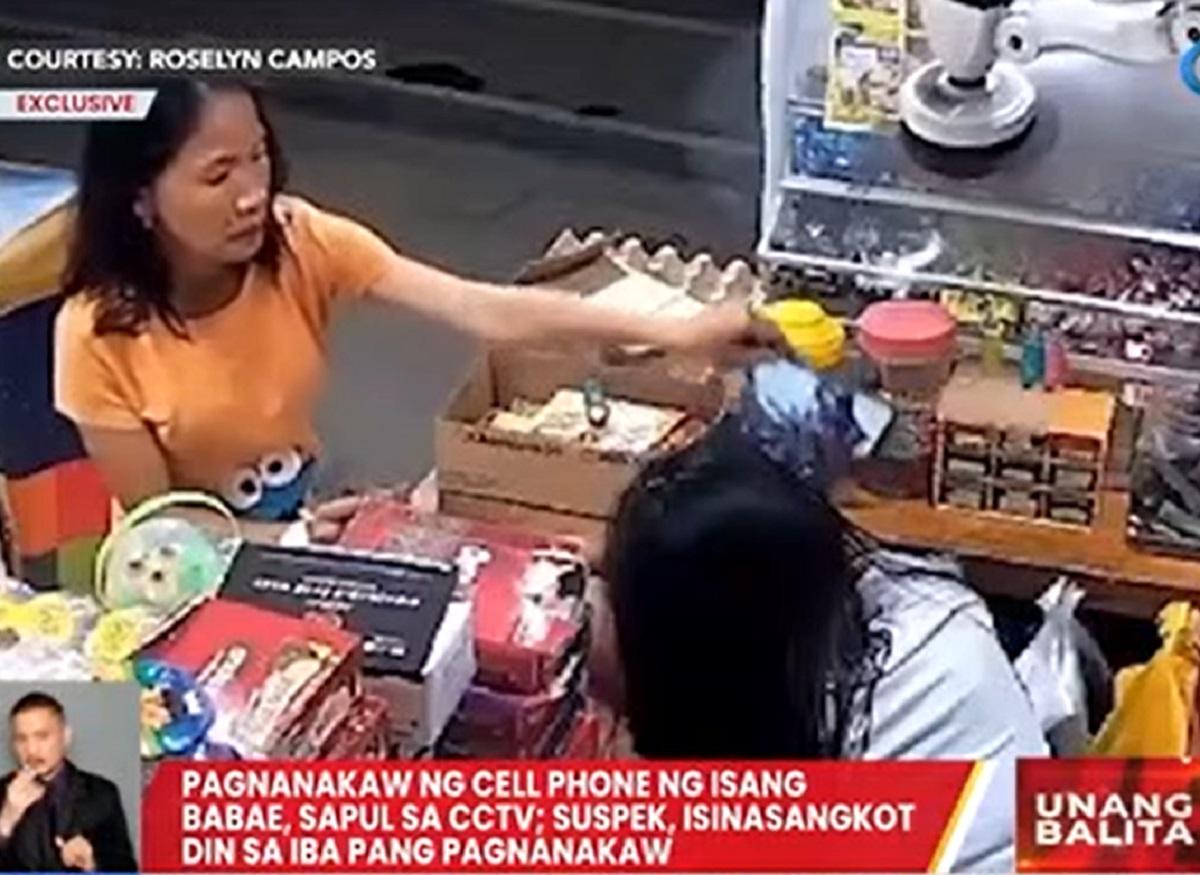 Pagnanakaw ng babae sa cellphone ng natutulog na kahera sa Taguig, nahuli-cam | Balitambayan
