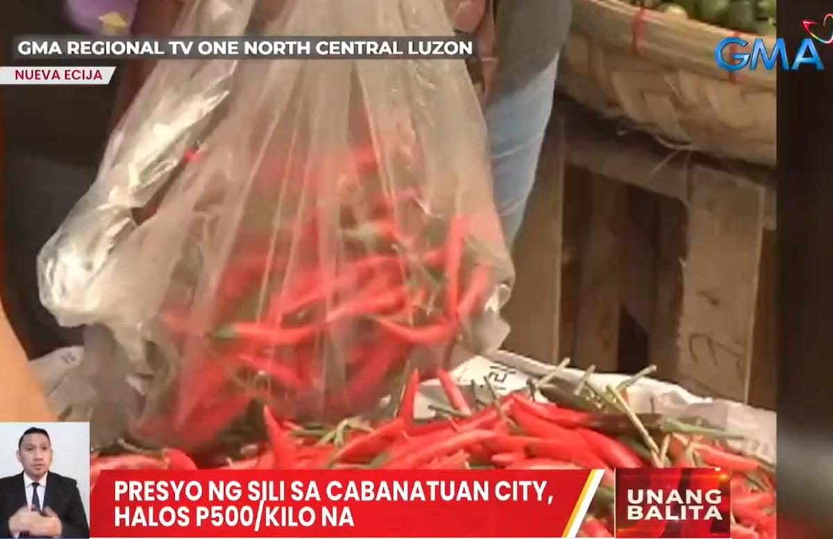 Presyo ng sili, umabot na ng halos P500/kilo sa Cabanatuan City | Balitambayan