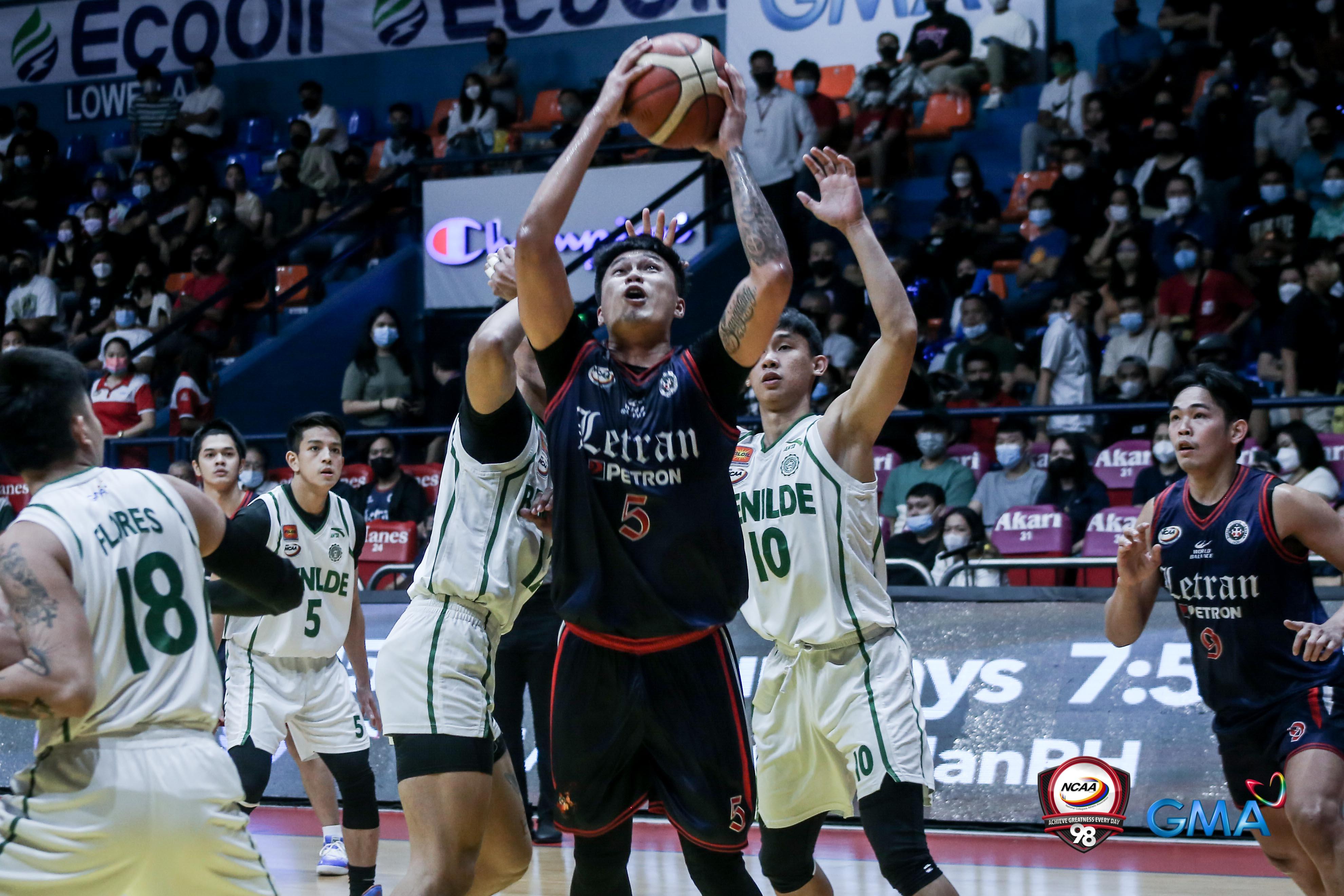 Louie Sangalang shines vs Benilde as Letran claims top spot | NCAA ...
