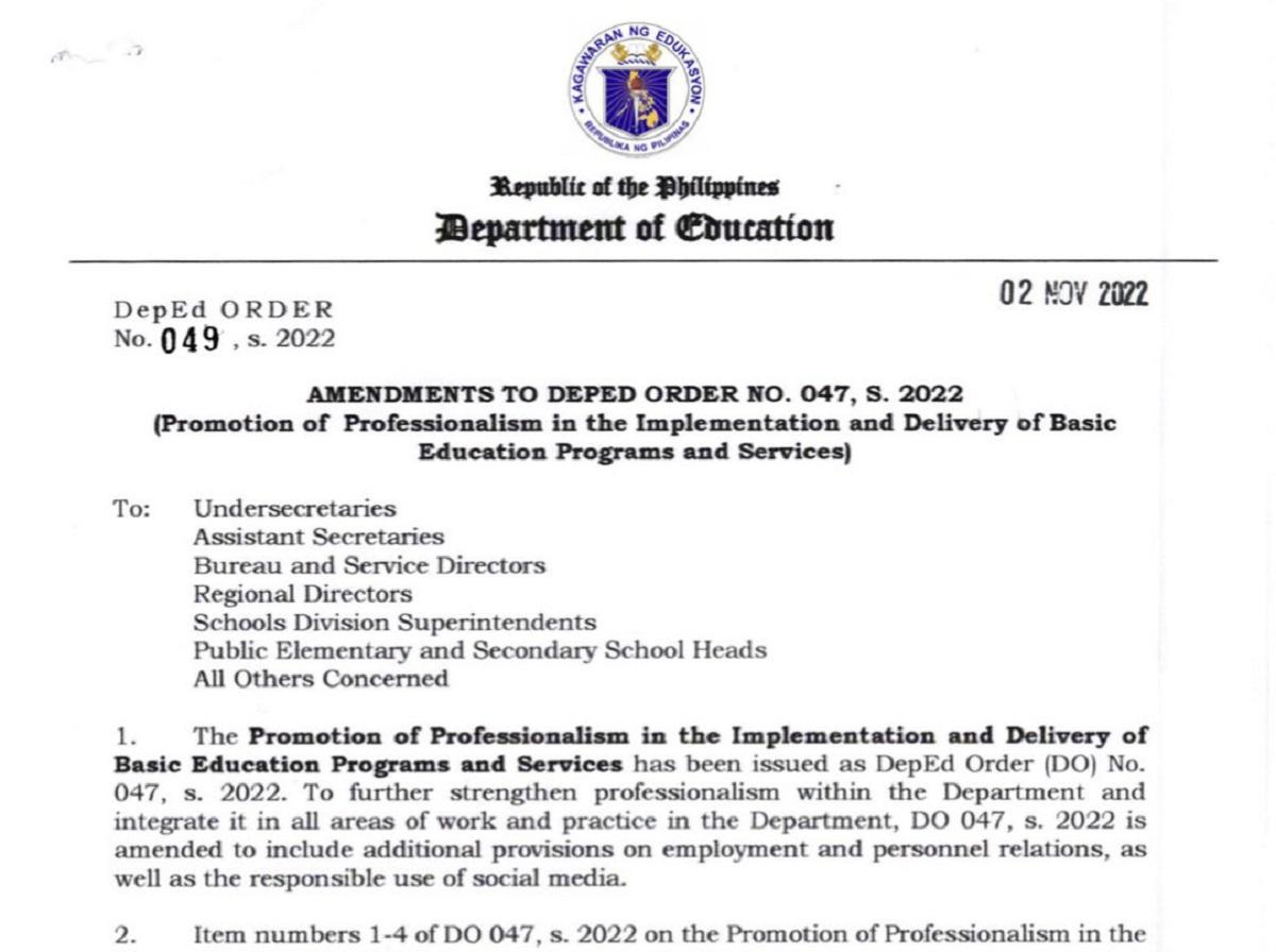 DepEd releases order on optional face mask use in schools | GMA News Online
