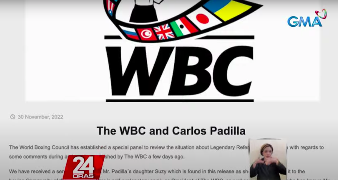WBC, bumuo ng special panel ukol sa pahayag ng retiradong boxing ...