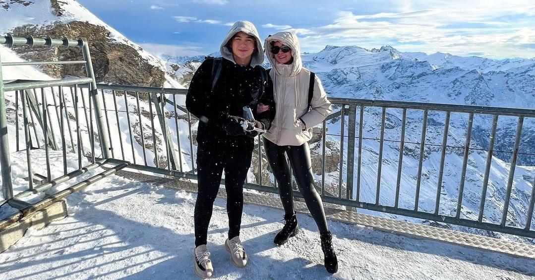 Bea Alonzo and Dominic Roque fall in love with snowy mountains in ...