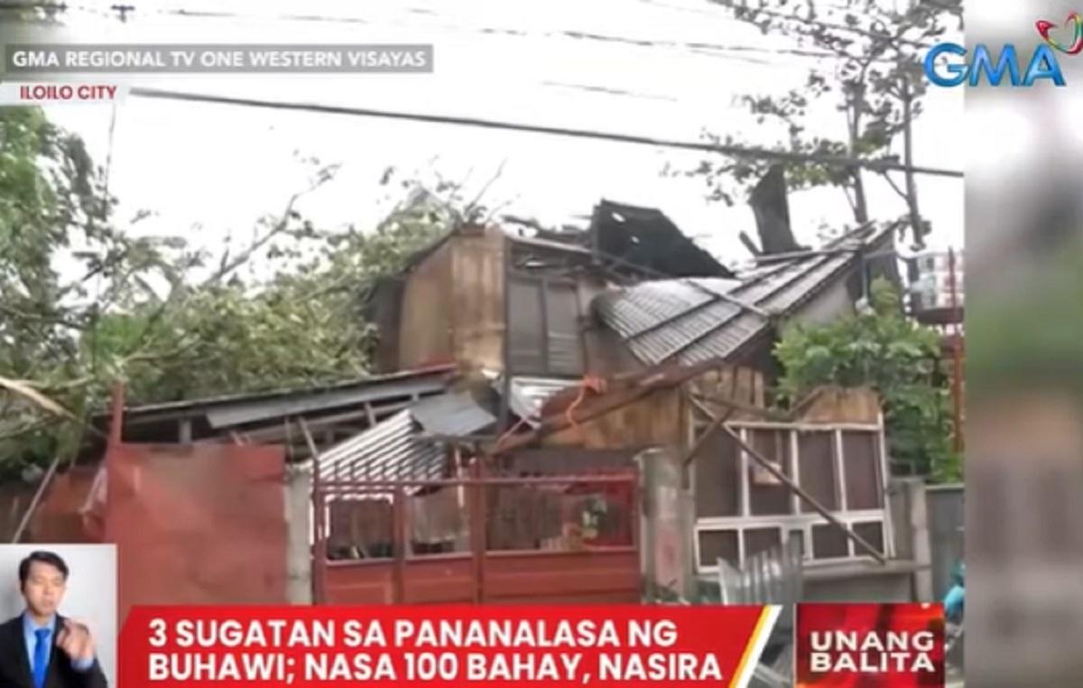 3 katao, sugatan; nasa 100 bahay, nasira sa pananalasa ng buhawi sa Iloilo | Balitambayan