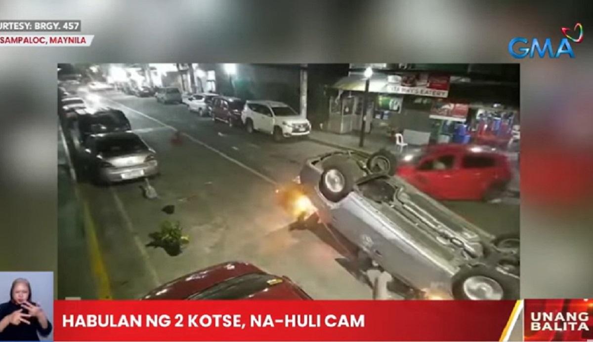 Maaksyong habulan ng 2 kotse, nahuli-cam sa Sampaloc, Maynila ...