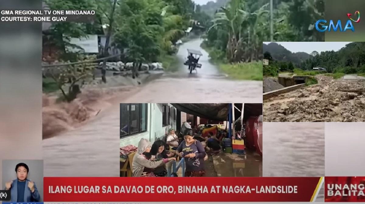Baha, landslide, nanalasa sa ilang bayan sa Davao De Oro | Balitambayan