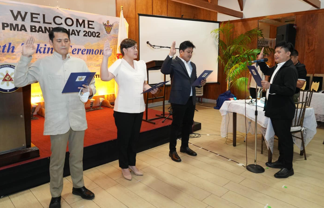 Sara Duterte, Robin Padilla take oath as PMA Class of 2002 honorary ...