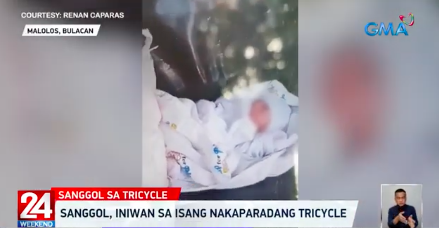 Baby left in tricycle in Bulacan | GMA News Online