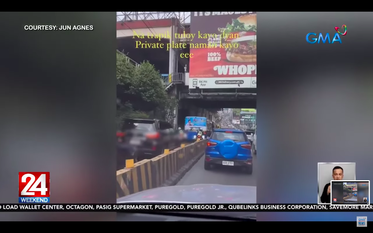 Several private vehicles spotted passing through EDSA Bus Carousel lane ...