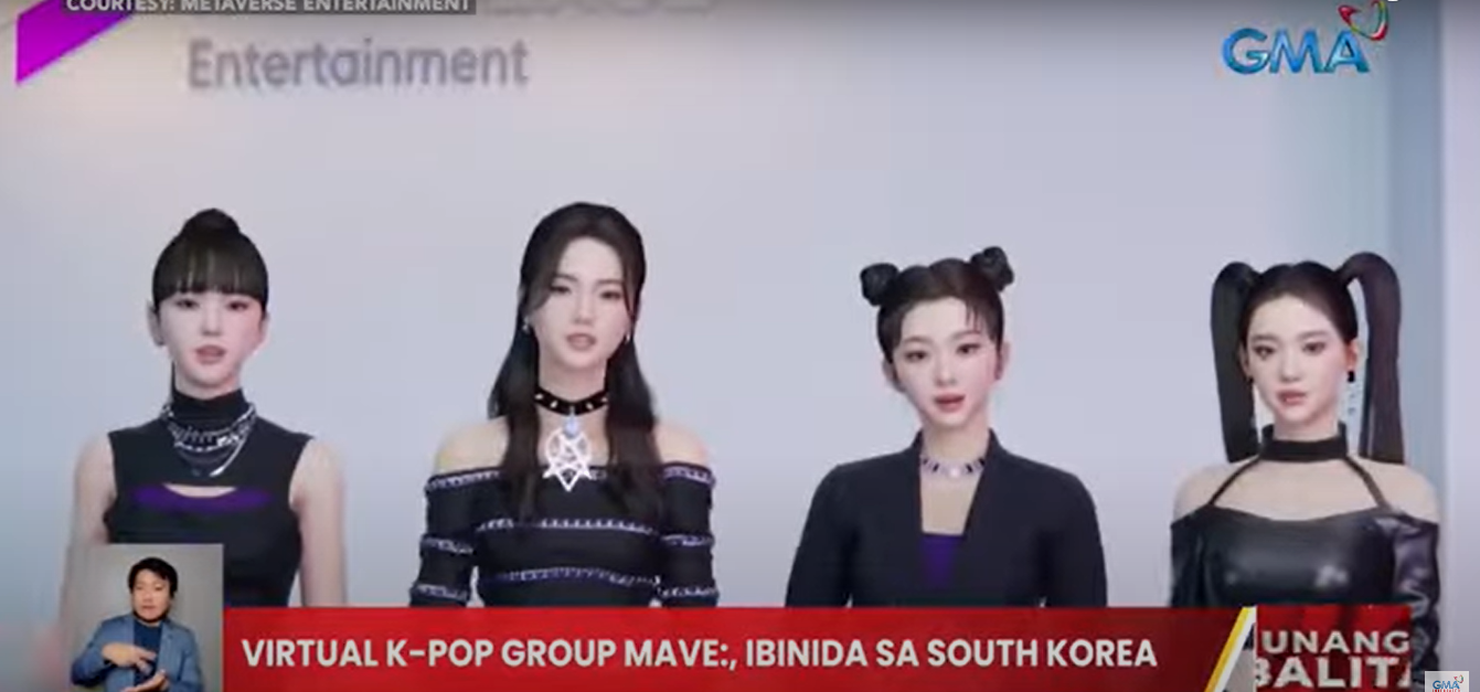 Virtual o computer-generated K-pop group na Mave, ipinakilala sa South Korea | Balitambayan