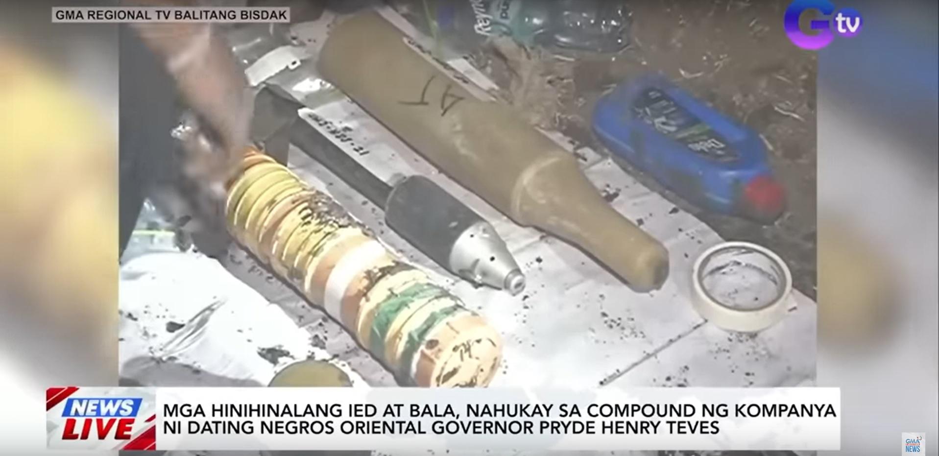 Ammunition, explosives dug up in Henry Teves company compound | GMA ...