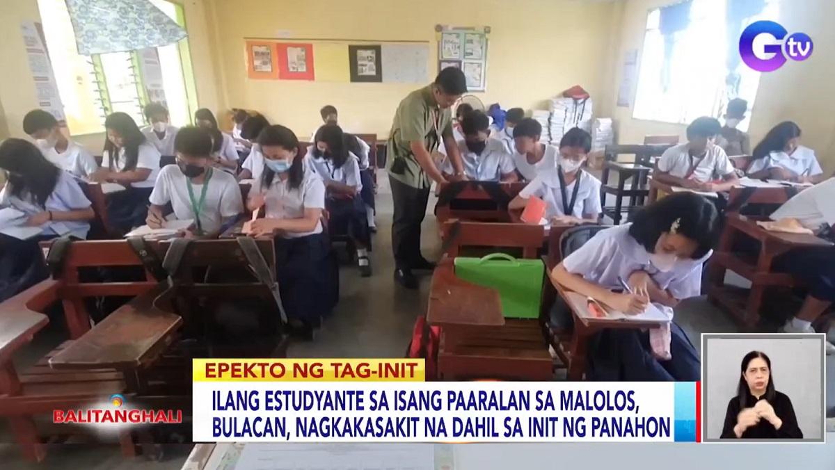 Mga estudyante sa paaralan sa Bulacan, nagkakasakit dahil sa init ng ...