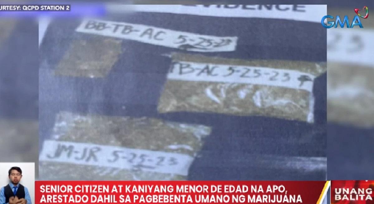 Senior citizen at kaniyang apo arestado dahil sa pagbebenta umano ng marijuana | Balitambayan