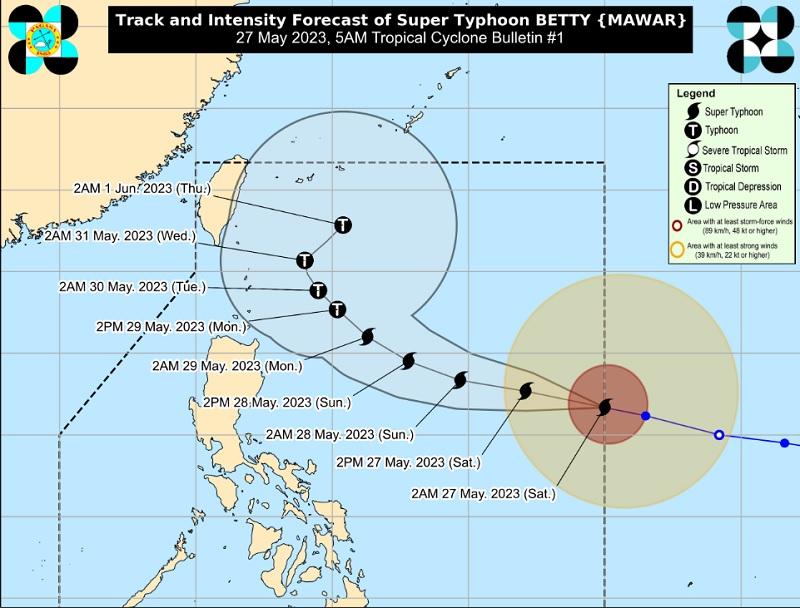 Super typhoon Mawar enters PAR, now called Betty | GMA News Online