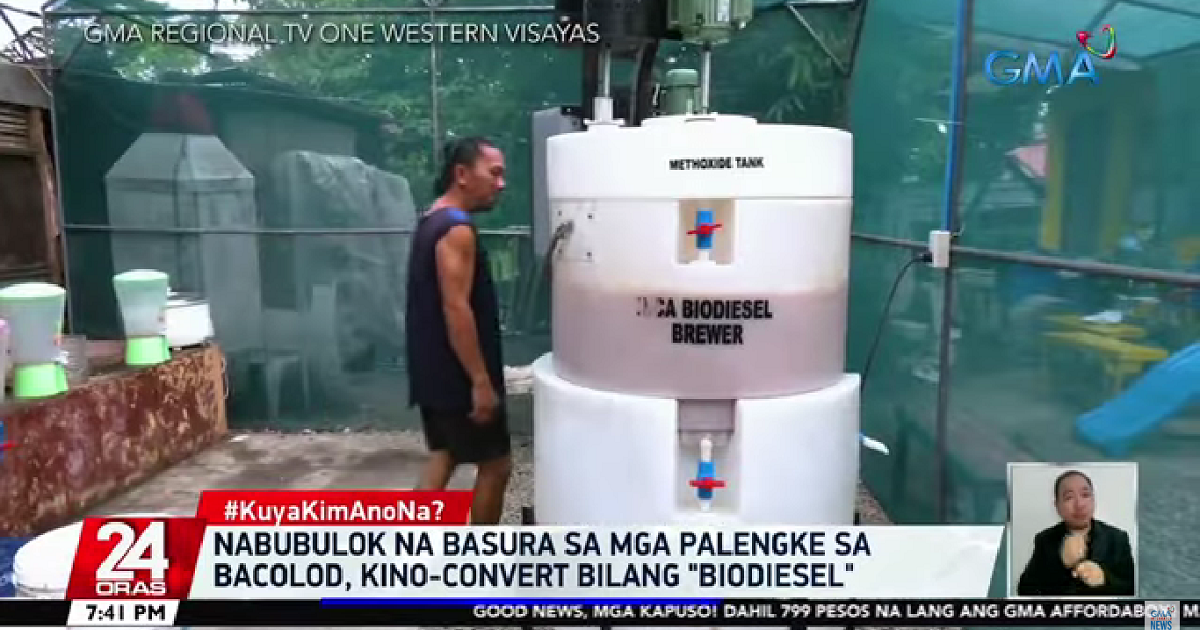 Bacolod company produces biodiesel from used oil, public market waste ...