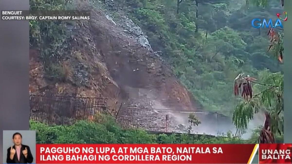 Pagguho ng lupa at mga bato, naitala sa ilang bahagi ng Cordillera | Balitambayan