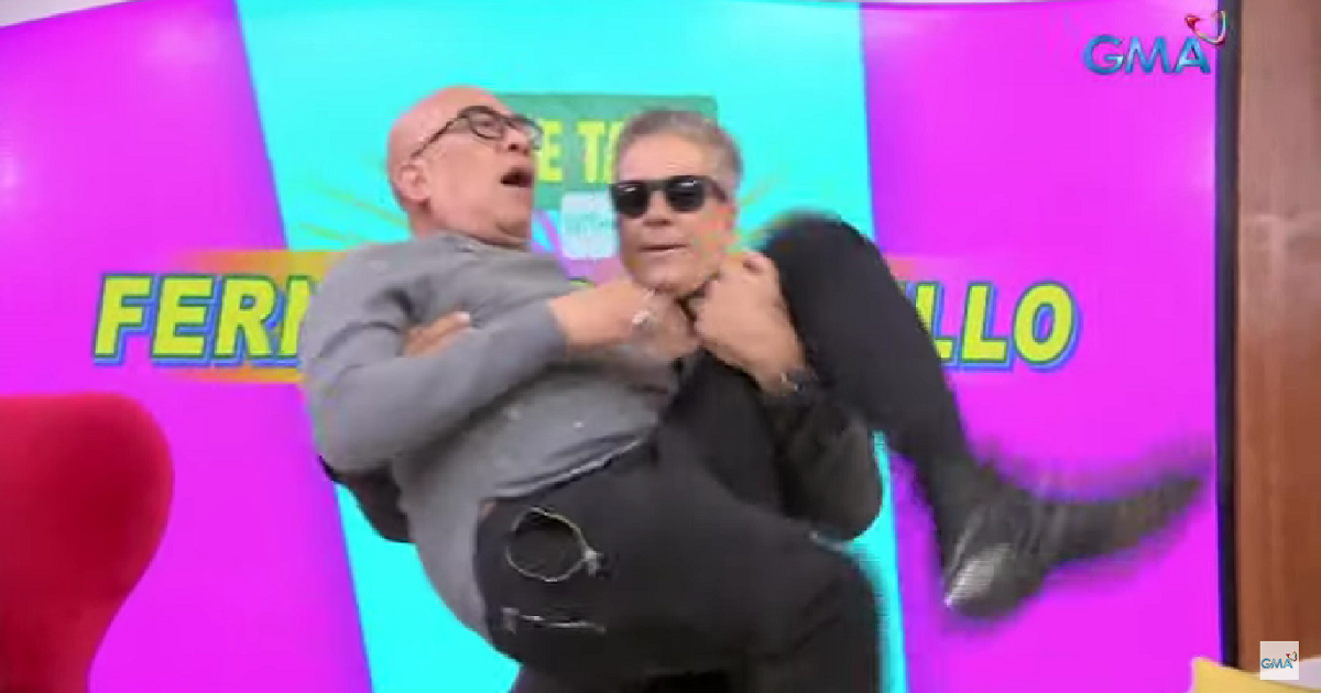 Tito Boy gets kilig after being princess-carried by Fernando Carrillo ...