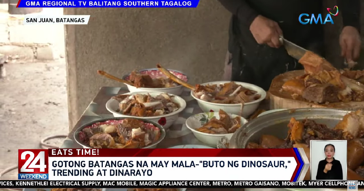 This gotohan in Batangas is famous for using 'dinosaur-like' ingredient ...