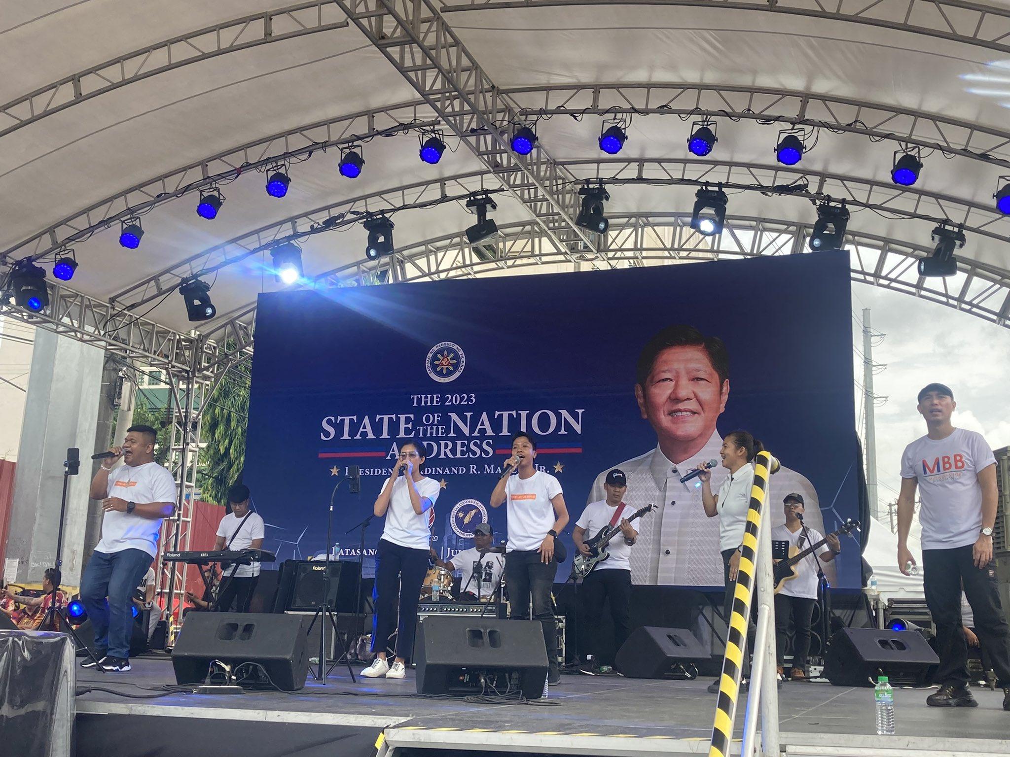 Marcos supporters stage concert in QC on SONA day | GMA News Online